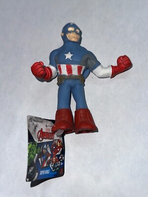 MARVEL HEDSTROM Stretchable CAPTAIN AMERICA Life-Like & Realz Stretch ...