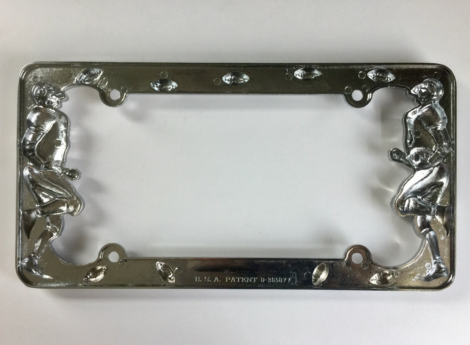 FOOTBALL license plate frame Chrome NEW 12"x 6" car/ Truck FREE ...