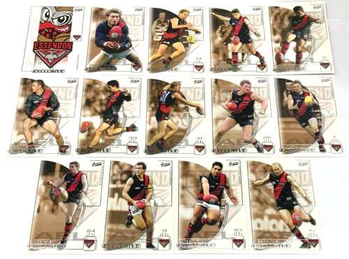 2002 SELECT AFL EXCLUSIVE TRADING CARD FULL BASE CARD TEAM SET-ESSENDON ...