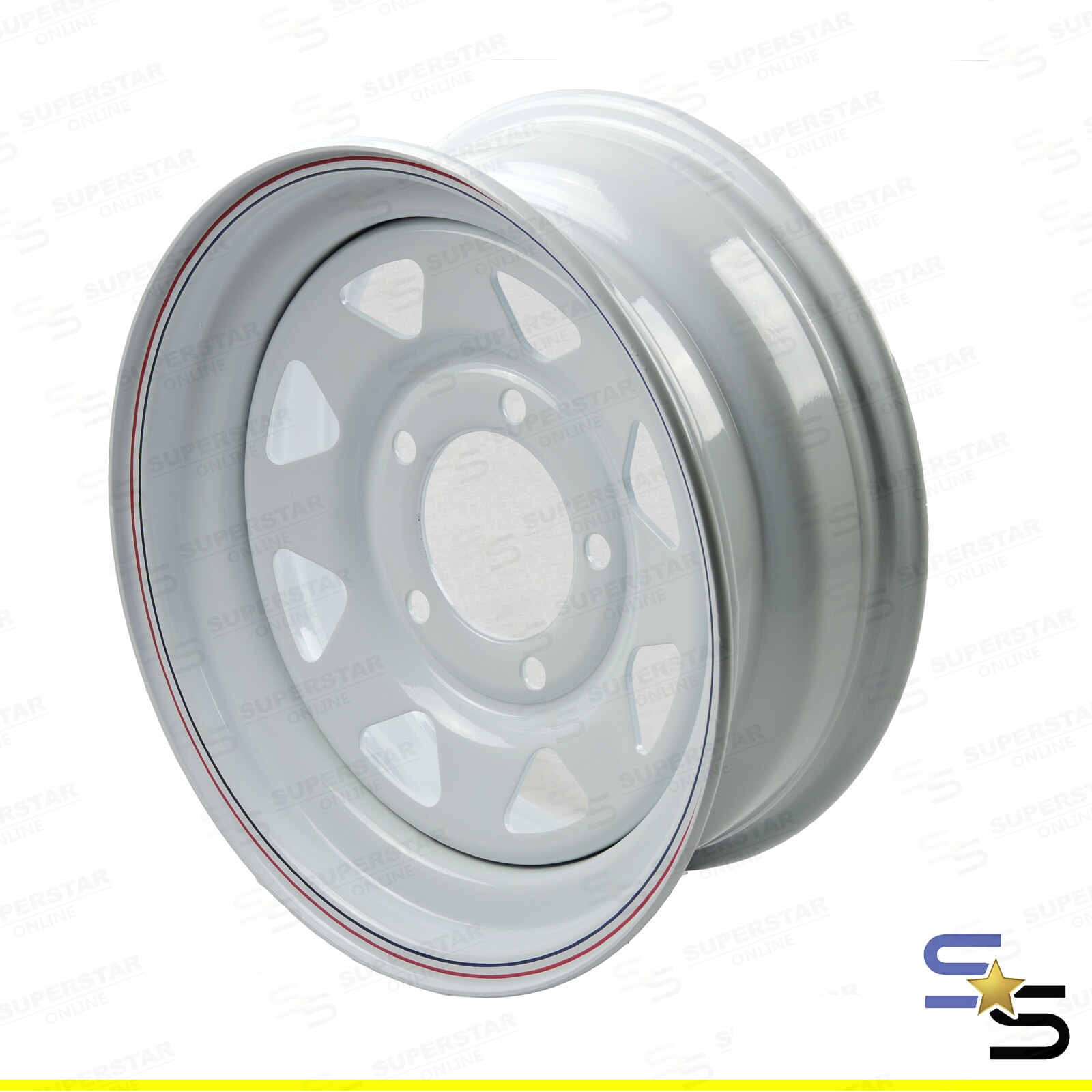 14" (14x6) SUITE; HOLDEN HT PATTERN WHITE SUNRAYSIA WHEEL RIM FOR ...