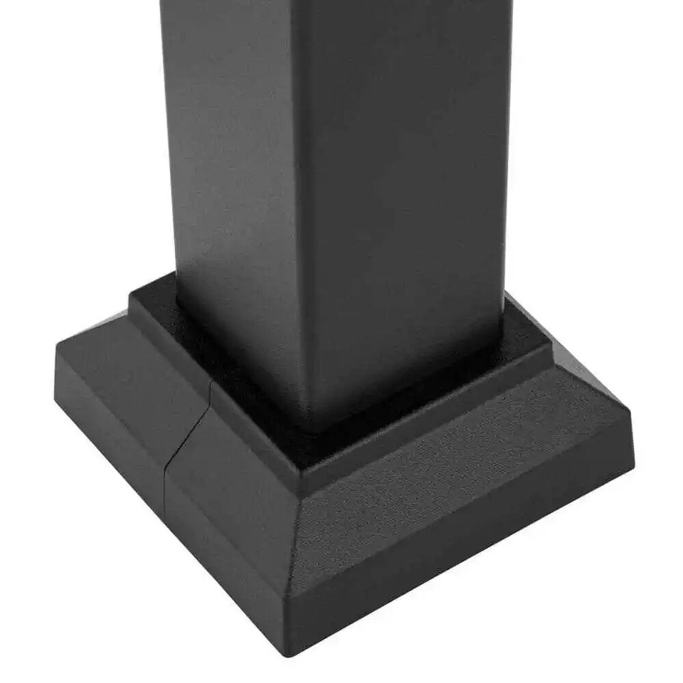 Aria Railing 3 in. x 3 in. x 36 in. Black Powder Coated Aluminum Deck ...