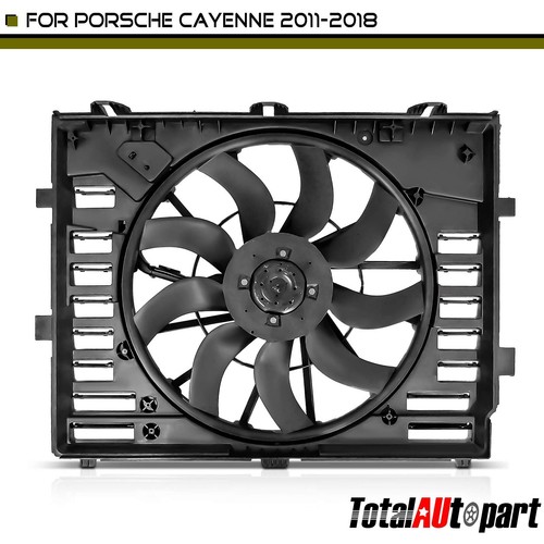 Single Radiator Cooling Fan Assy w/ Shroud for Porsche Cayenne 2011 ...