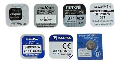 371 SR920SW SR69 Silver Oxide Watch Battery 1.55v [Multi Brand Showcase ...