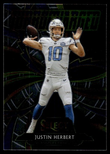 Justin Herbert Rookie Card 2020 Panini Select Turbocharged F24 #T24 Los ...