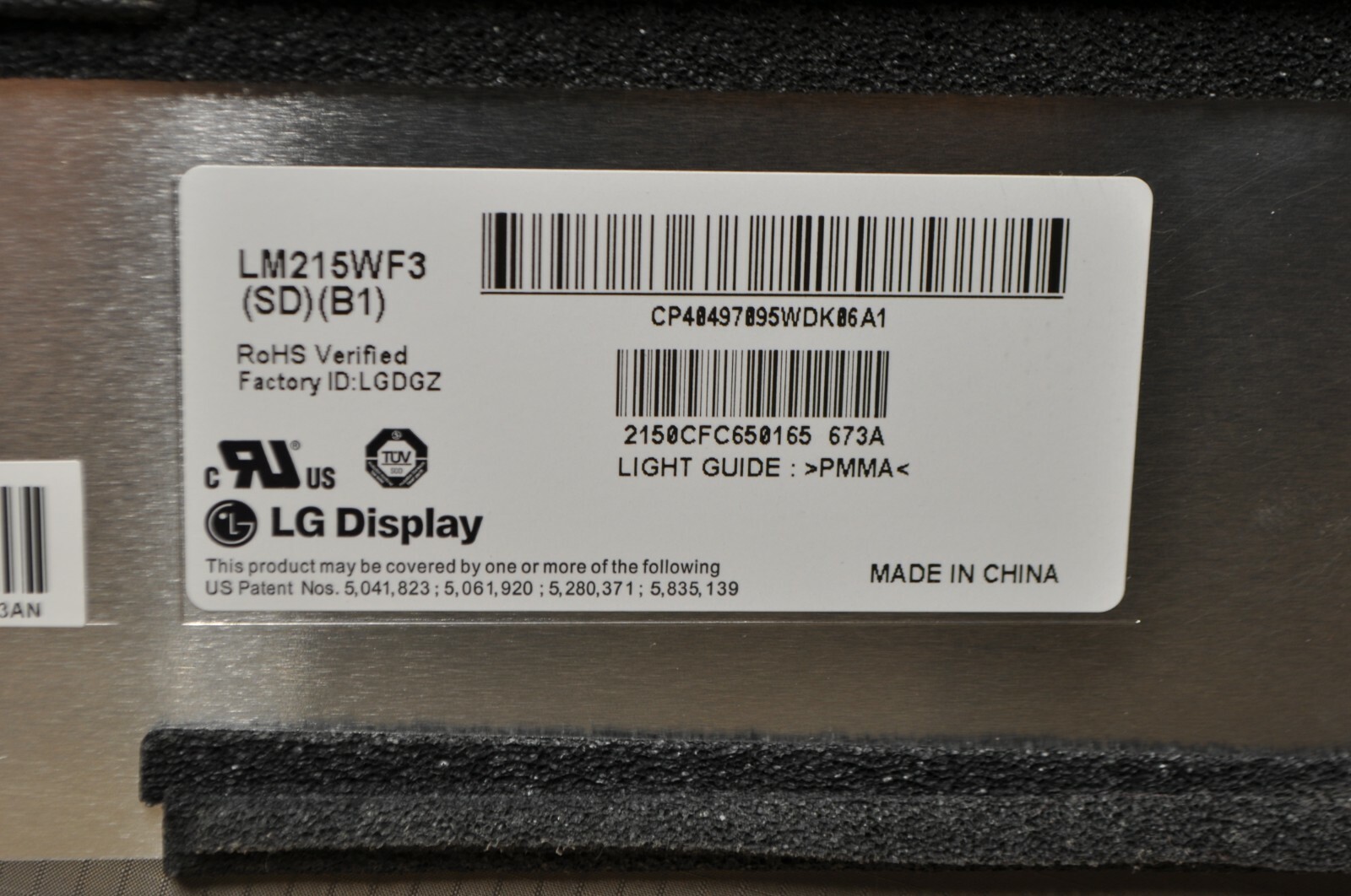 Lot of 4 LG Apple iMac 21.5 LCD Panel Display LM215WF3(SD)(C2) (1);(SD ...