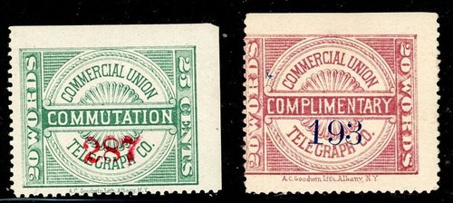 Commercial Union Telegraph Company Stamps, 8T2 and 8T3 | eBay