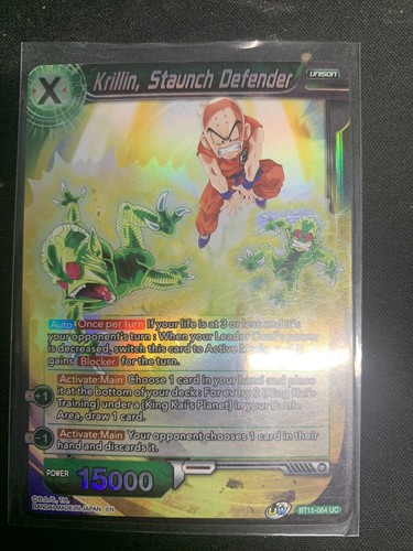 Krillin, Staunch Defender BT15-064 UC Foil, Dragon Ball Super TCG | eBay