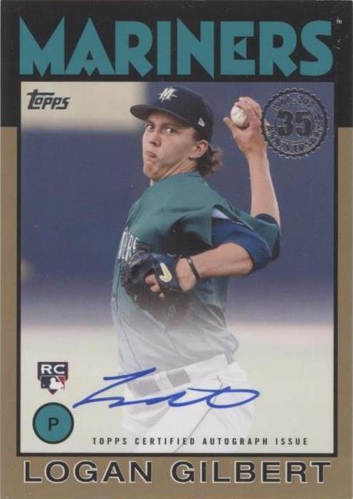 2021 Topps Update Series - 1986 Topps Baseball Autographs Logan Gilbert ...