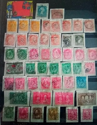 SELLOS CANADÁ USADOS 1870/1917. LOTE DE 49 SELLOS CON PAPEL | eBay