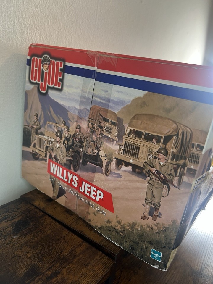 NIB GI Joe Willy's Jeep WWII Infantry Soldier Figure Hasbro 2001 ...
