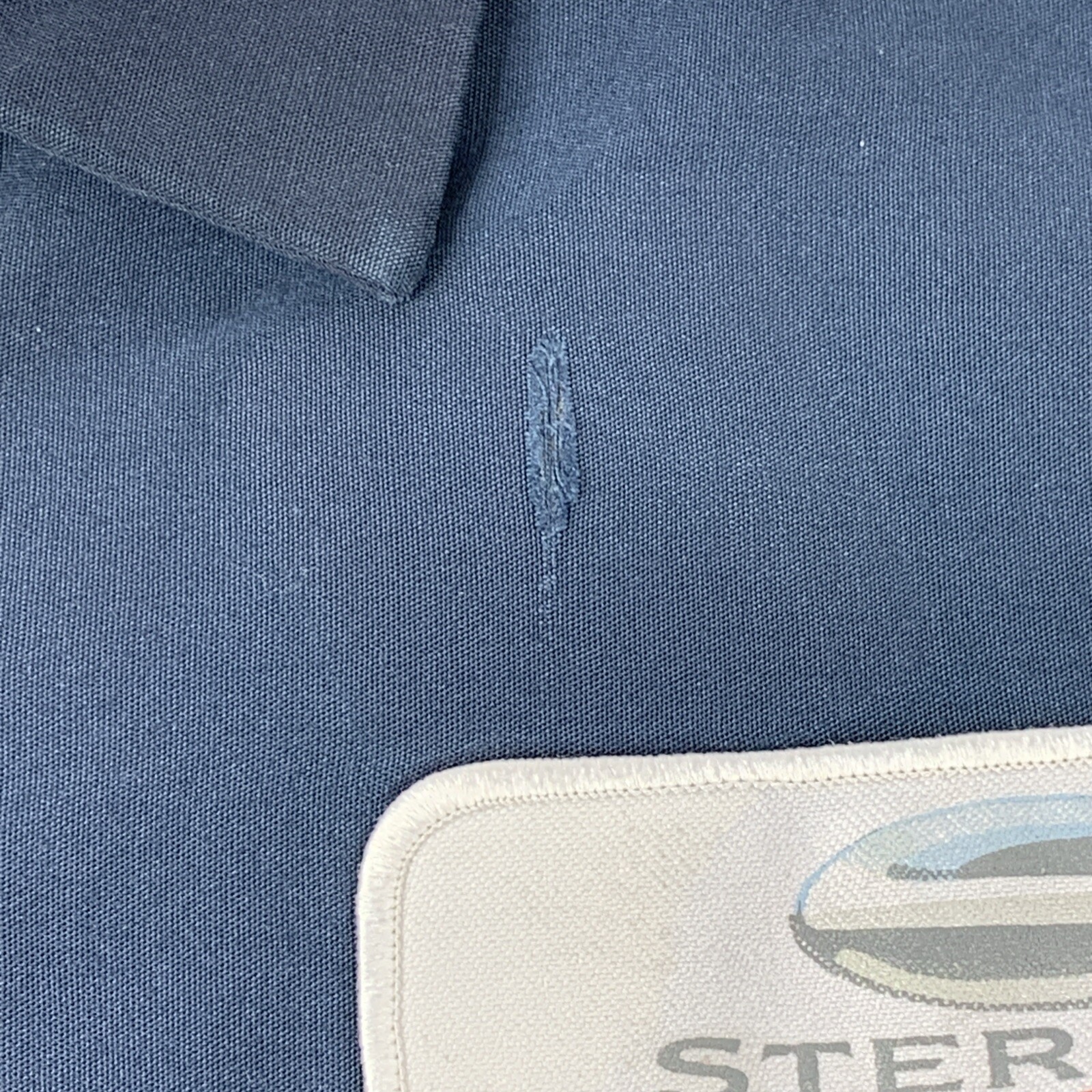 Vintage Ford Mechanic Uniform Blue Shirt Patches Butt… - Gem