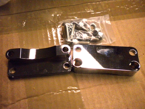 21" FRONT FENDER BRACKET RELOCATOR SPACER KIT FOR HARLEY TOURING BAGGER ...