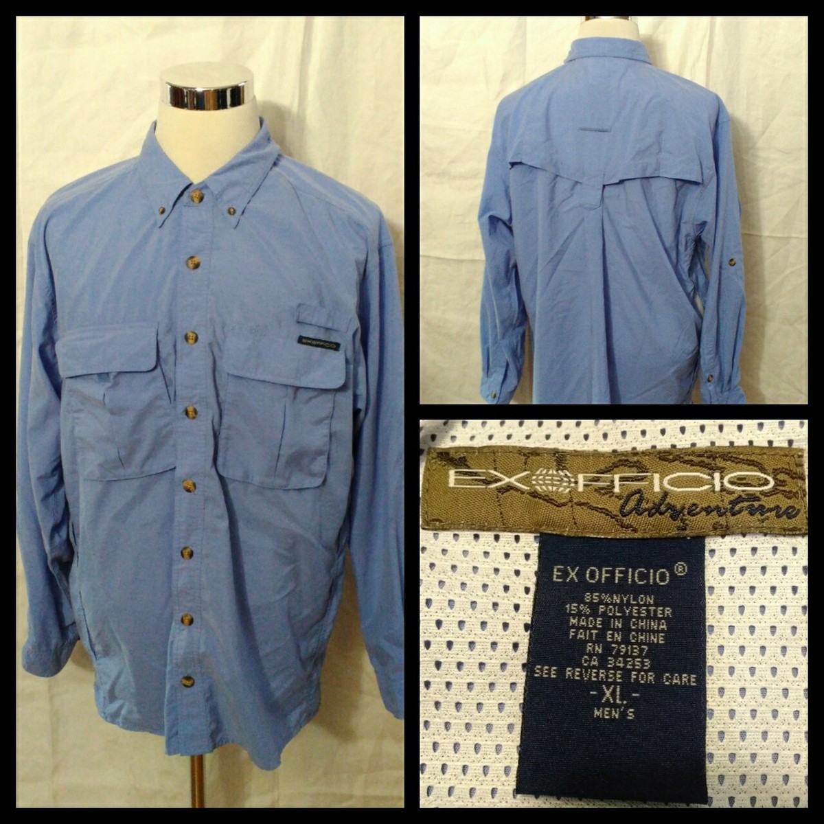 Ex Officio Fishing Shirts ExOfficio Men's Air Strip Check Plaid L/S
