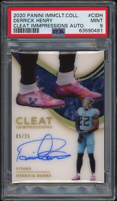 2020 Panini Immaculate Cleat Impressions AUTO Derrick Henry # 05/25 PSA ...