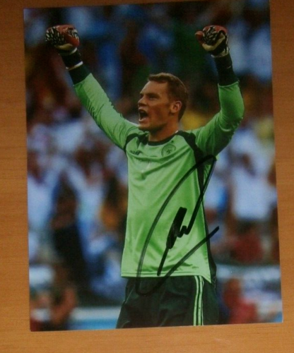 AUTOGRAPH Manuel NEUER WORLD CUP Champions LEAGUE Foto Hand Signed ...