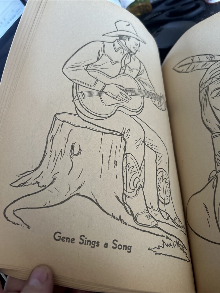 GENE AUTRY COWBOY WESTERN COLOR COLORING BOOK by WHITMAN 1975 UNUSED ...