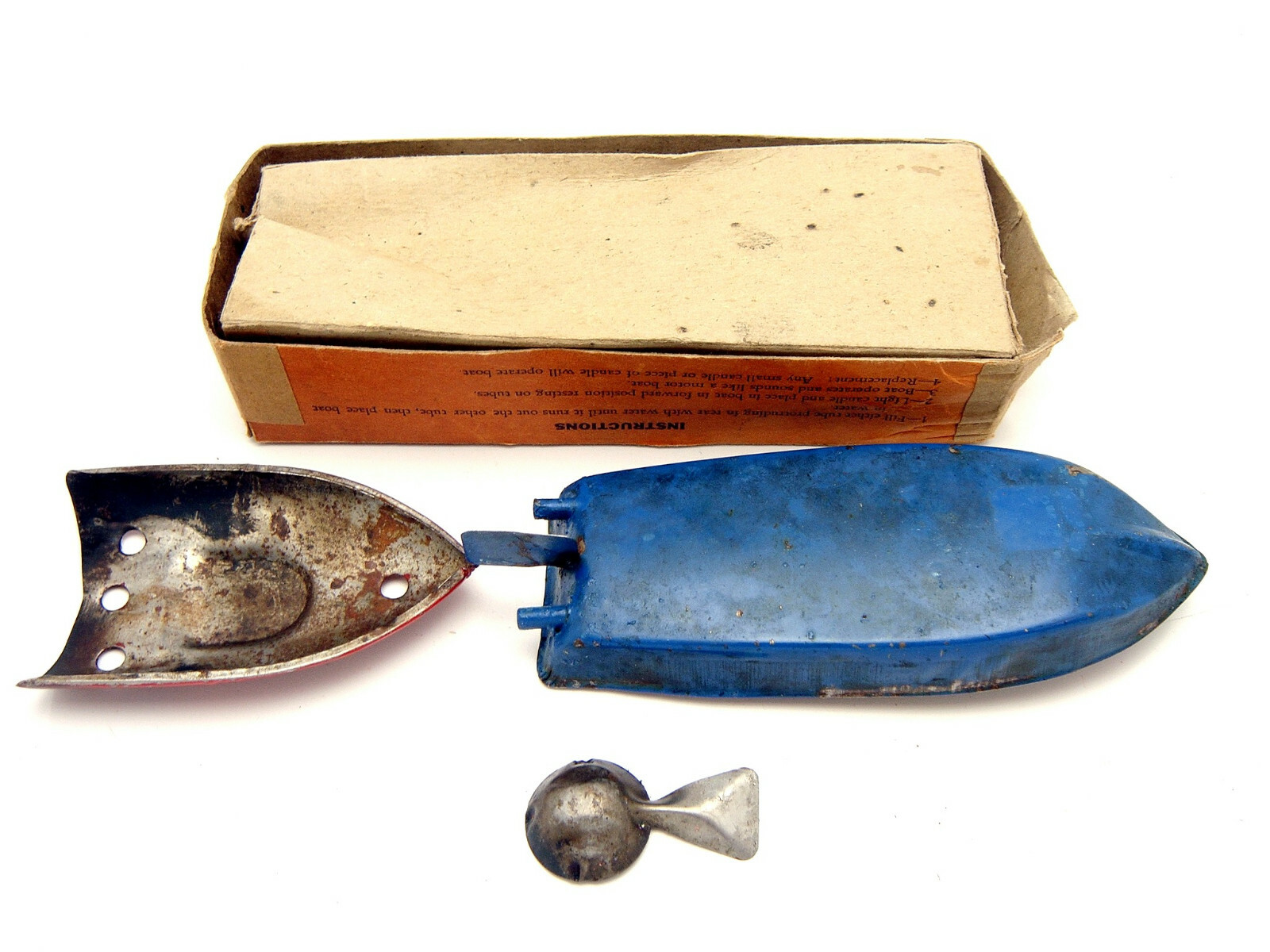 Vintage Tin Speed Boat Candle Power Specialty Sales Corp In Original ...