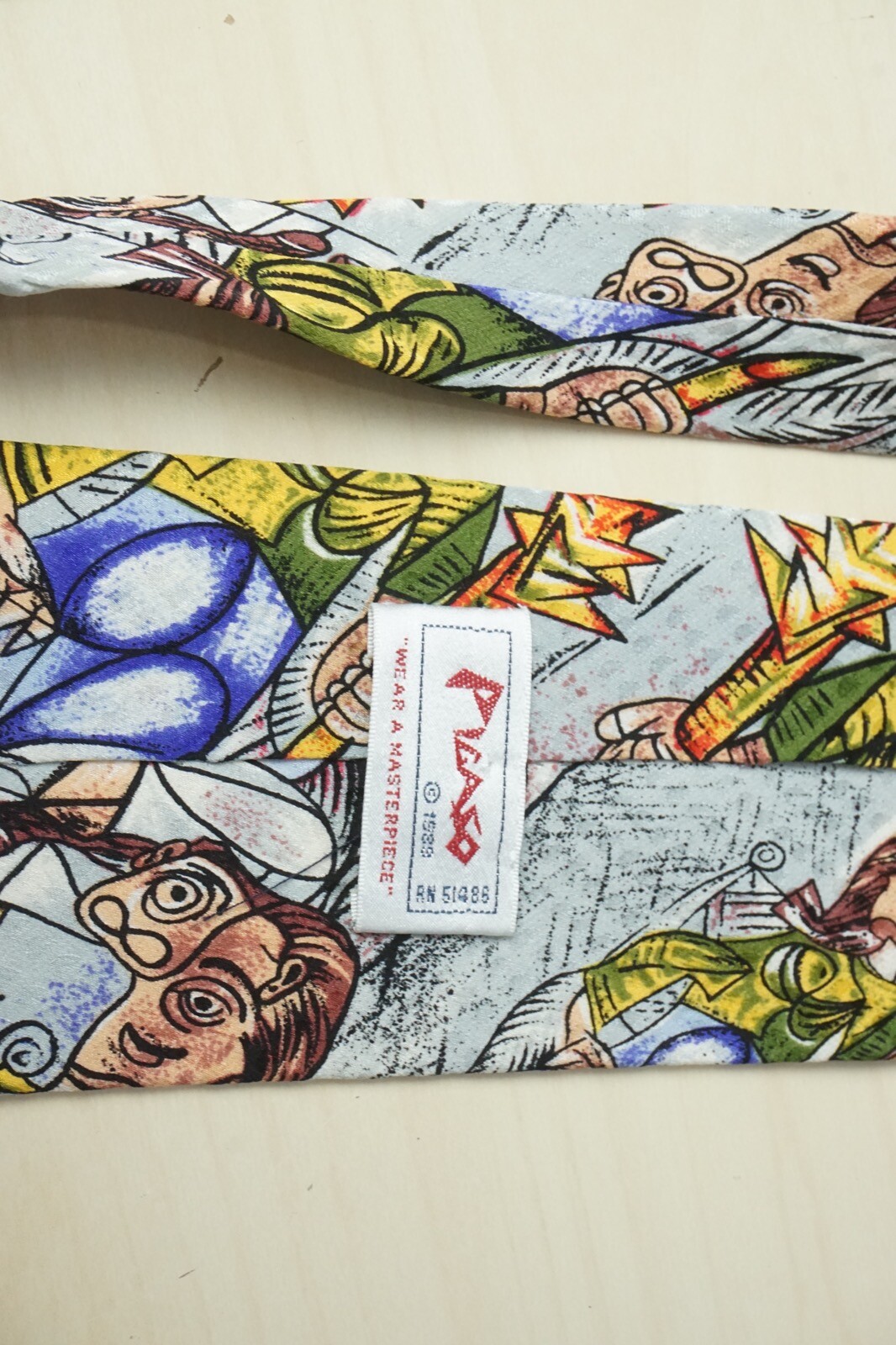 Picasso Wear a Masterpiece Multicolor Art 100% Silk T… - Gem