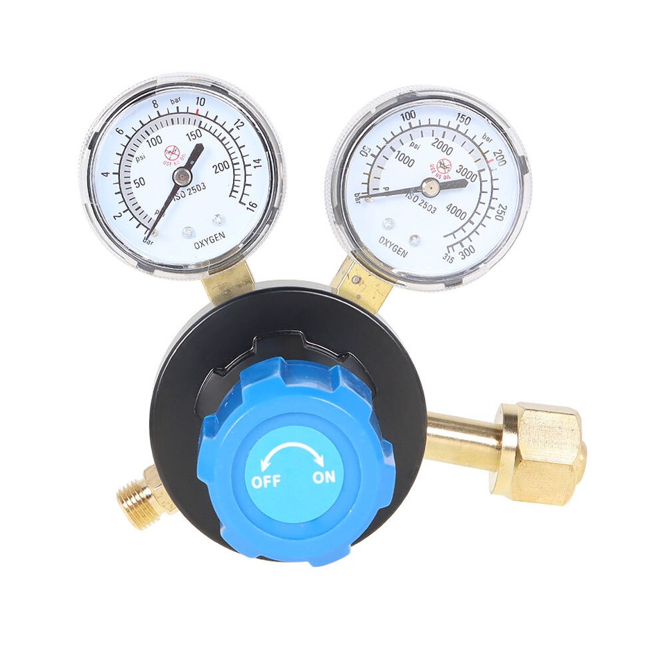 2 PC Dual Welding Gas Gauges Oxygen CGA-540 Acetylene CGA-510 ...
