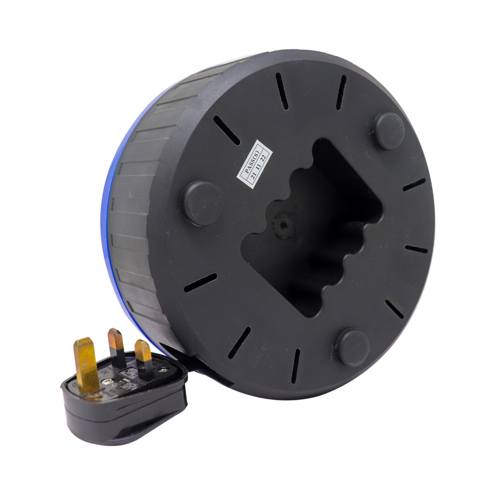 2 WAY 5M EXTENSION REEL HEAVY DUTY CASSETTE LEAD CABLE MAINS SOCKET 10A ...