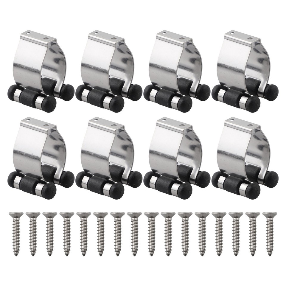 8 Metal Pool Cue Clips for Easy Wall Storage Perfect for Billiard ...