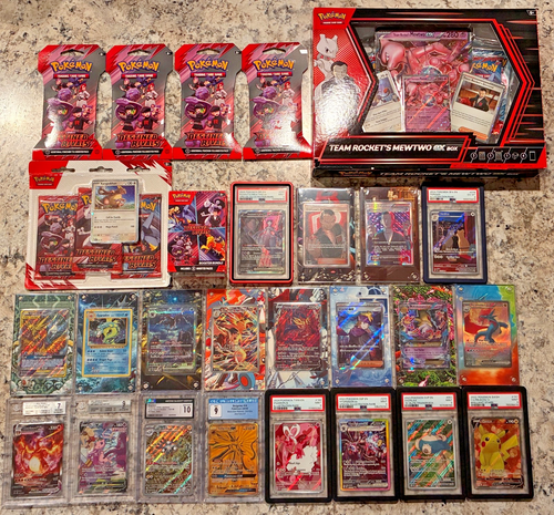 Pokemon Graded Cards Lot PSA, CGC, Beckett, Rocket Mewtwo, Giovanni ...