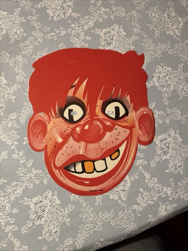 VTG 1930 CRACKER JACK HALLOWEEN MASK Red Hair Gold Teeth PAPER | eBay