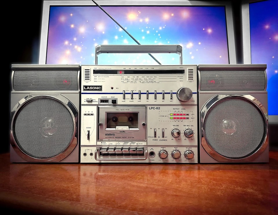 LASONIC LPC-82 SILVER 🌈RaRe🌈 Vintage Stereo Cassette Boombox | eBay