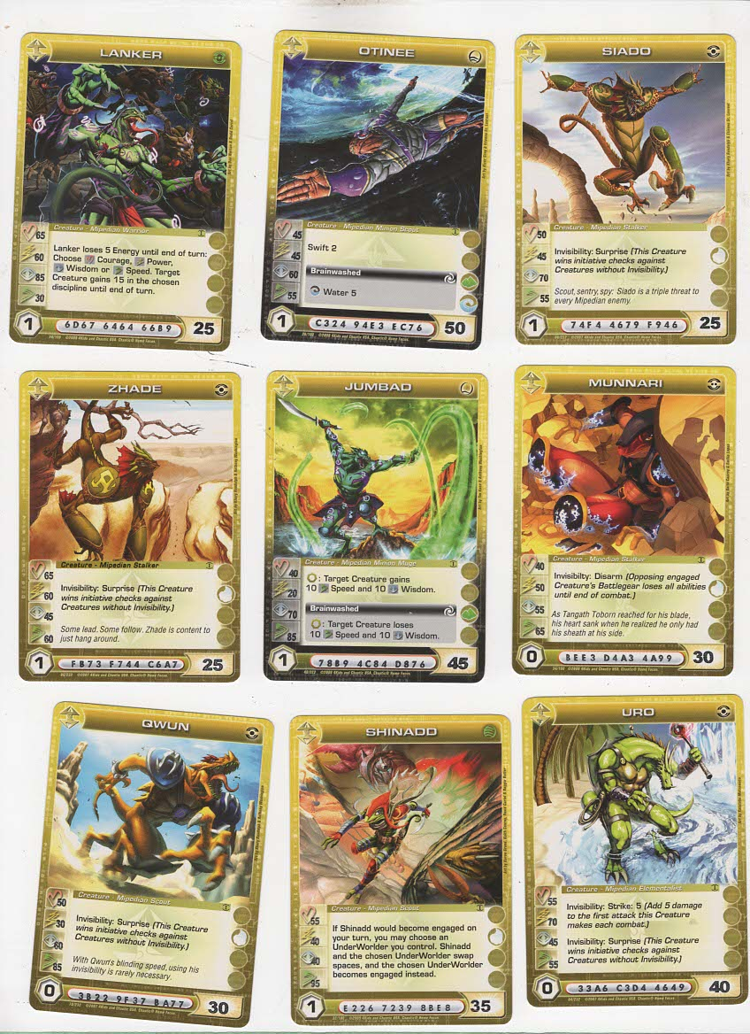 Lot #0674. 9 Chaotic Mipedian cards . | eBay
