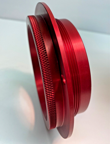 98mm Aft End Closure Red Anodized Aluminum-Rocket Motor Casing ...