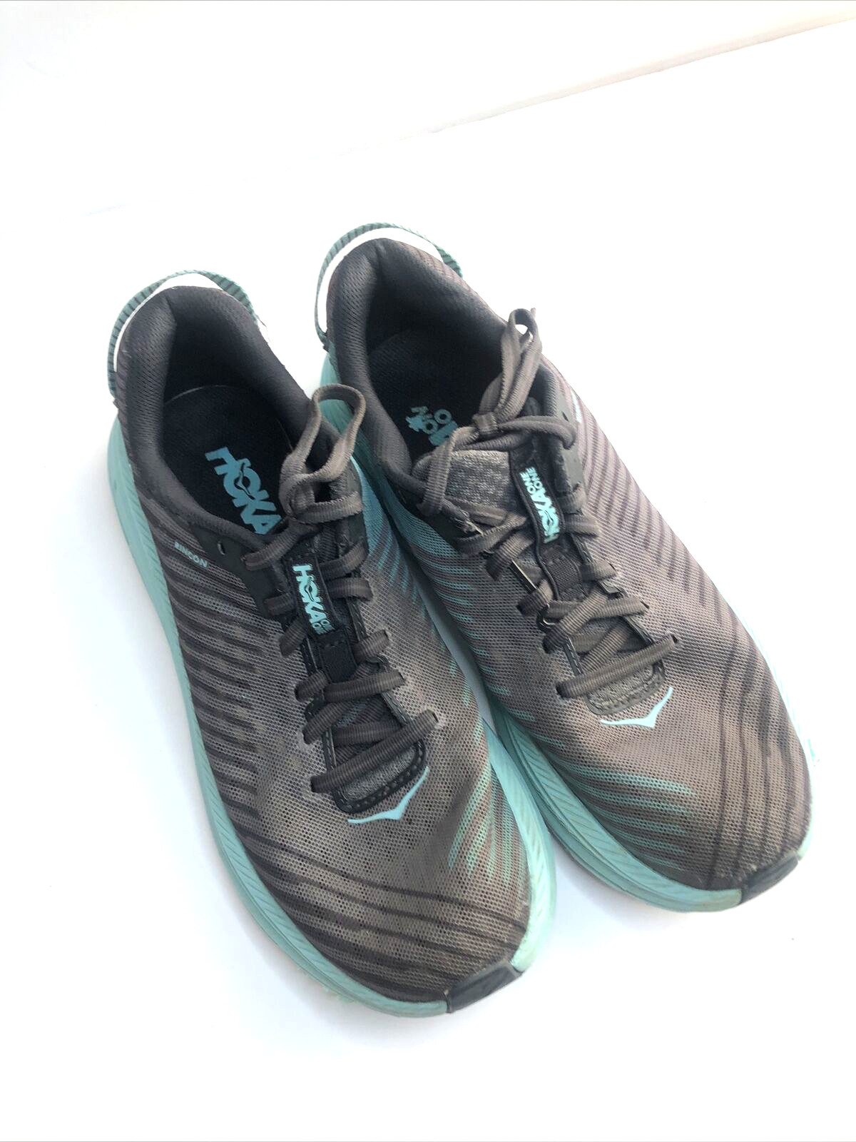 Hoka One One Rincon Shoes Sneakers Gray Aqua Sky Wome… - Gem