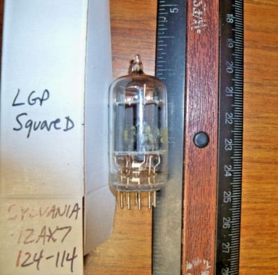Strong SYLVANIA Long Gray Plate Square D Getter 12AX7 / ECC83 Tube ...