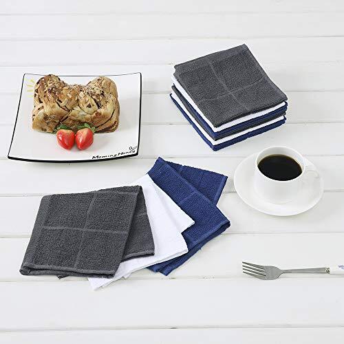 Blue Dish Cloths Kitchen Highly Absorbent Navy Dish Rags 100% Cotton ...
