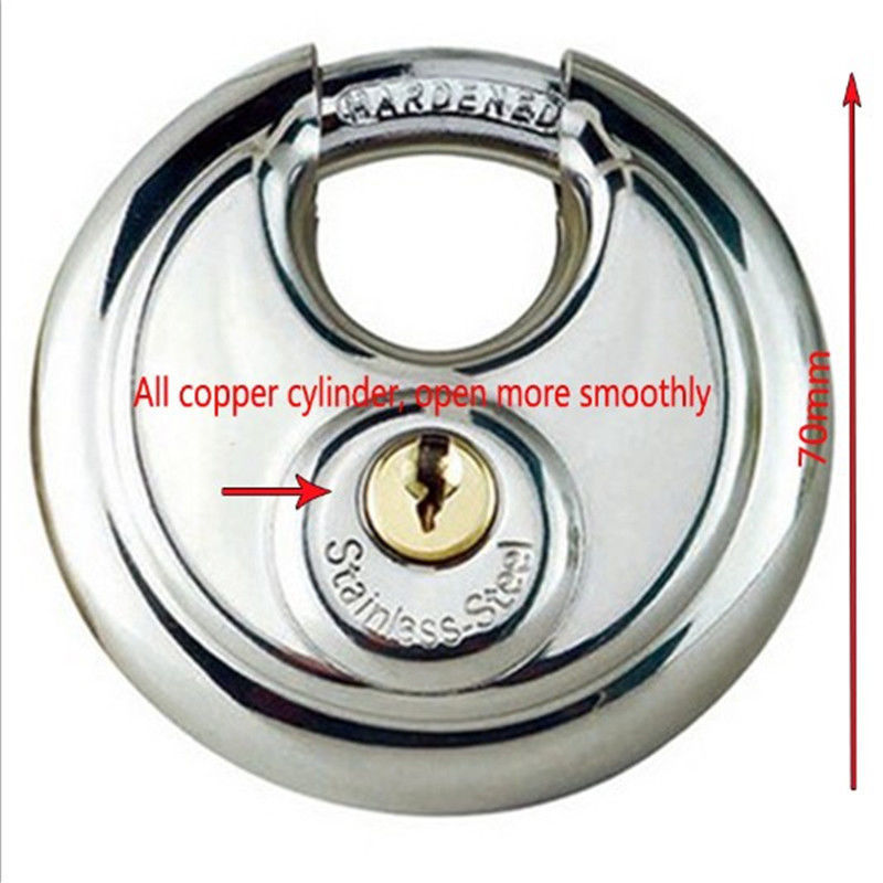 Keyed Alike Lot of 10 DISC PADLOCK 70mm Stainless Steel Storage Trailer ...