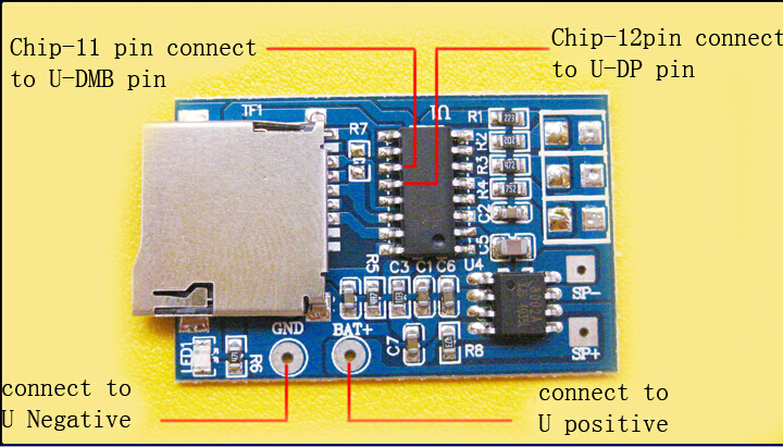 TF Card MP3 Decoder Board 2W Amplifier Module GPD2846A for Arduino | eBay