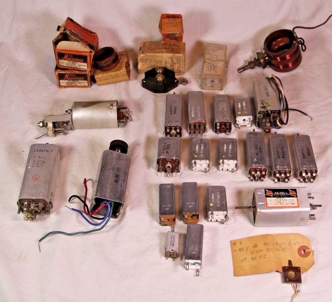 Large Lot of Vintage Radio & TV Components - Mostly Inductors Some Used ...