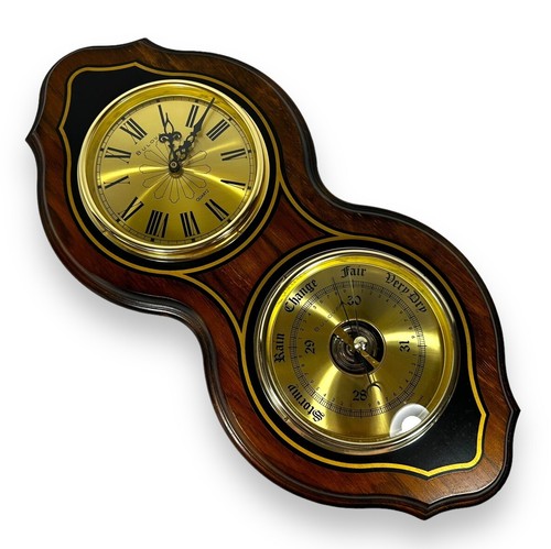 Bulova Clock Barometer Wall Hanging Wood 23" Works, Made in England ...
