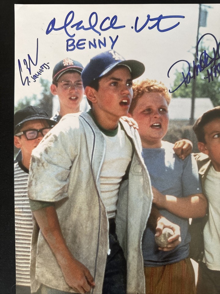 THE SANDLOT CAST SIGNED 11x14 MOVIE PHOTO PSA/DNA MIKE VITAR BENNY THE ...