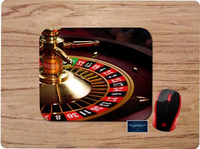 CASINO ROULETTE WHEEL GAMBLING INSPIRED ART PC MOUSE PAD DESK MAT ...