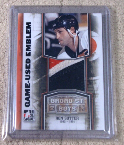2011-12 ITG Broad Street Boys Game-Used Emblems #M37 Ron Sutter /9 | eBay