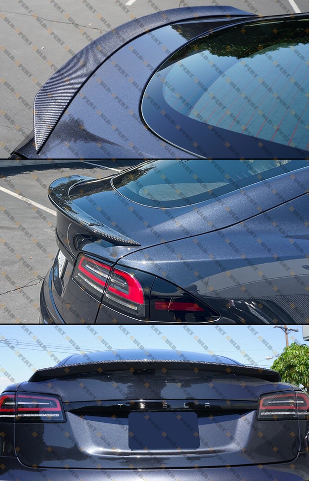 For 2021-2025 Tesla Model S Real Carbon Fiber V Style Sport Trunk ...