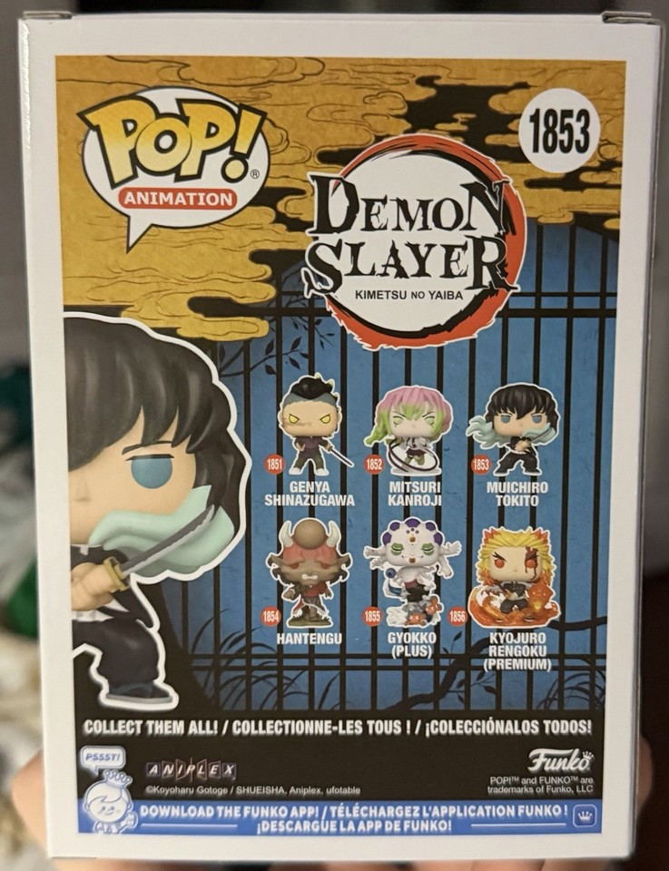 Muichiro Tokito Funko Pop #1853 Signed & Quoted by Griffin Burns (PSA ...