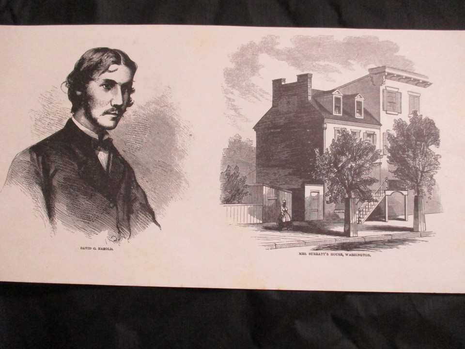 1987 Harper's Weekly Civil War Prints - John Wilkes Booth & Lincoln ...