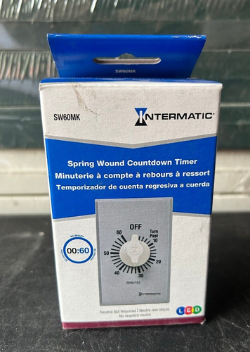 Intermatic 20-Amp 60-Minute Indoor In-Wall Spring Wound Timer, Gray # ...