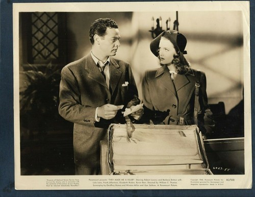ROBERT LOWERY & BARBARA BRITTON IN They Made Me a Killer 1946 ORIG ...