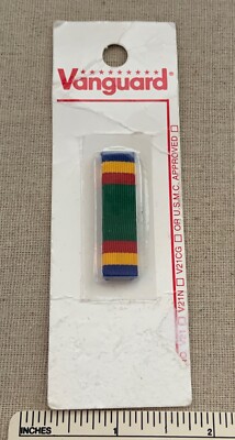 NOS VANGUARD US United States Military Uniform BAR Pin Blue Yellow Red ...