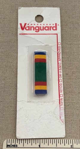 NOS VANGUARD US United States Military Uniform BAR Pin Blue Yellow Red ...