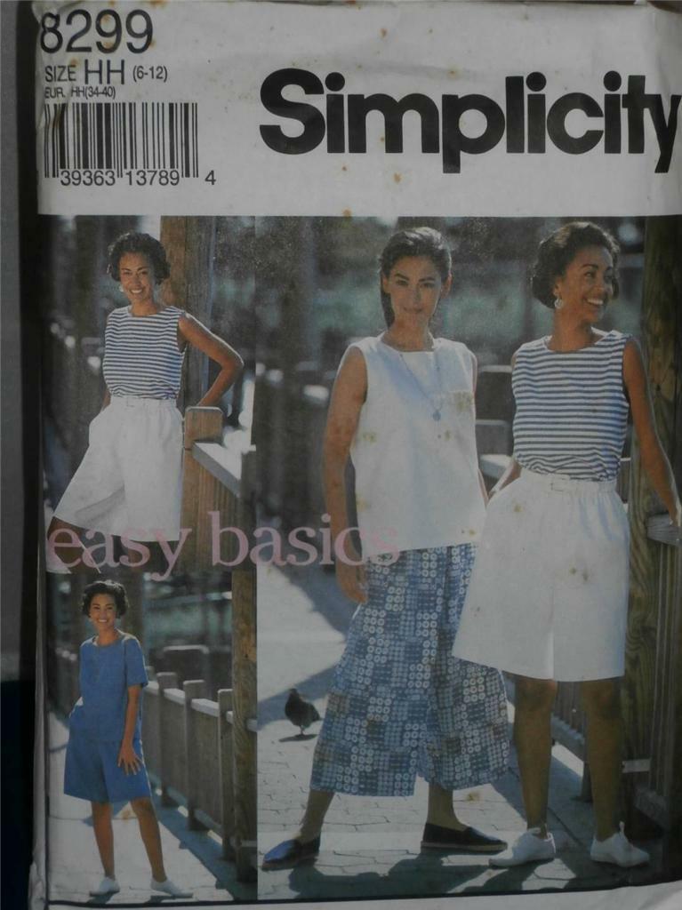 Simplicity Sewing Pattern 8299 Woman's Skirt & Top 6-12 | eBay