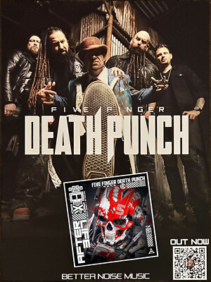 FIVE FINGER DEATH PUNCH Afterlife Ltd Ed HUGE RARE Tour Poster 5FDP ...