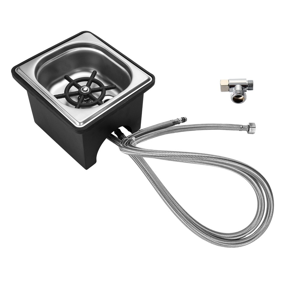 Pitcher Glass Rinser Cup Washer Press-to-Use Multi-Angle Nozzle Cleaner ...